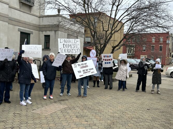 Story and Video: Protestors Shout Out Against Trump, Project 2025 ...